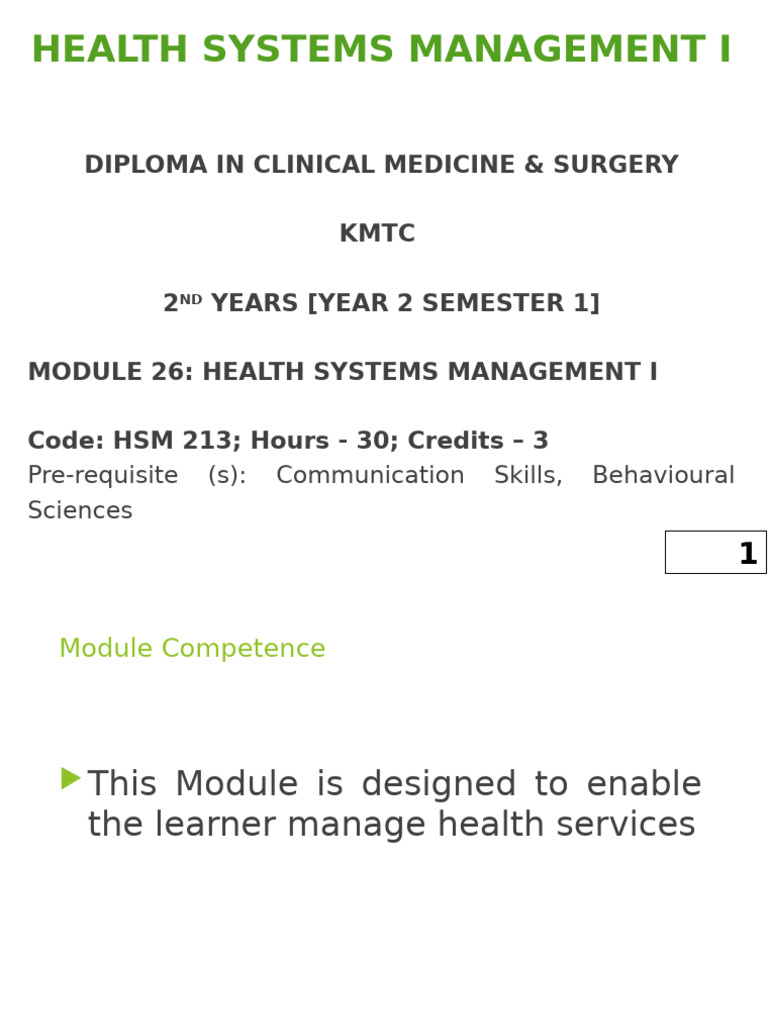 Health Systems Management Guide | PDF | Motivation | Motivational