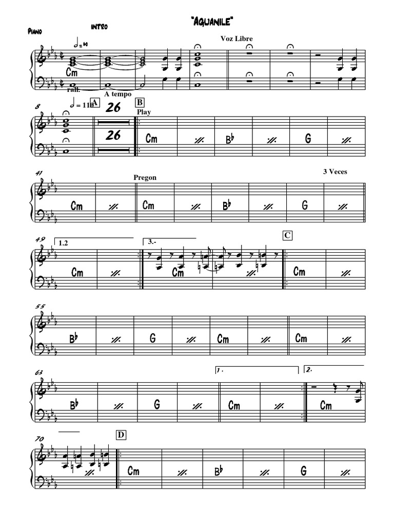 Aguanile Piano | PDF