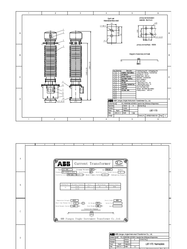Approval Drawing NCT | PDF | Transformer | Electrical Engineering