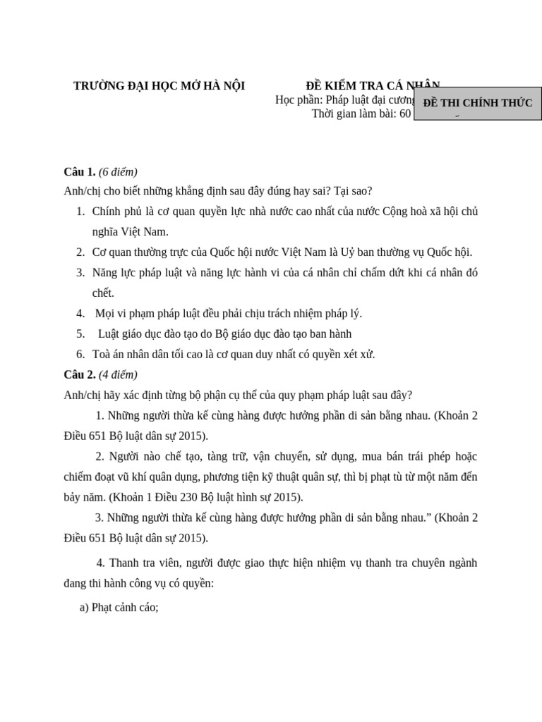 đề ktra ngày 20.10 | PDF