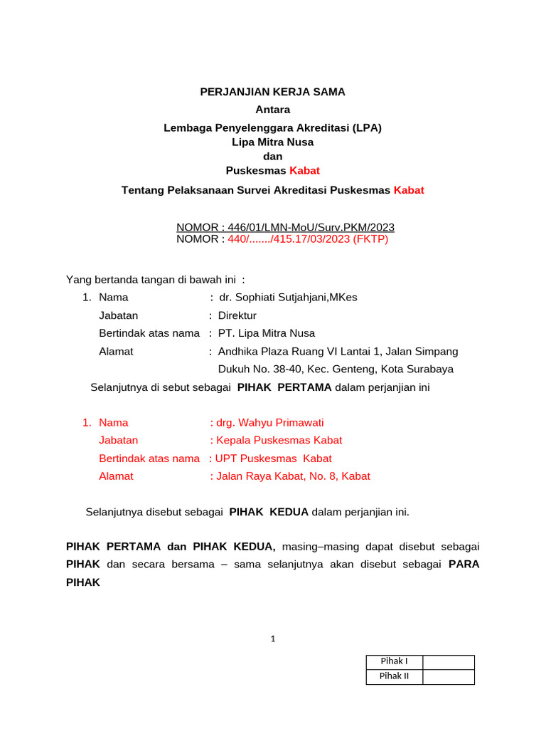 0000 PKS LMN Dan PKM (Template) - 1 | PDF | Bisnis | Pengelolaan ...