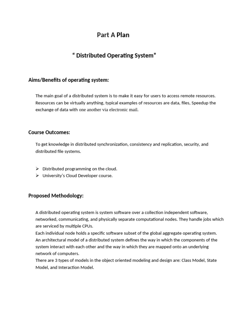 Operatingsystem Micro Project | PDF | Operating System | Distributed Computing