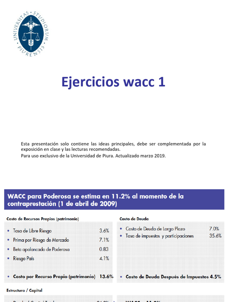 Ejercicios Wacc 1 | PDF
