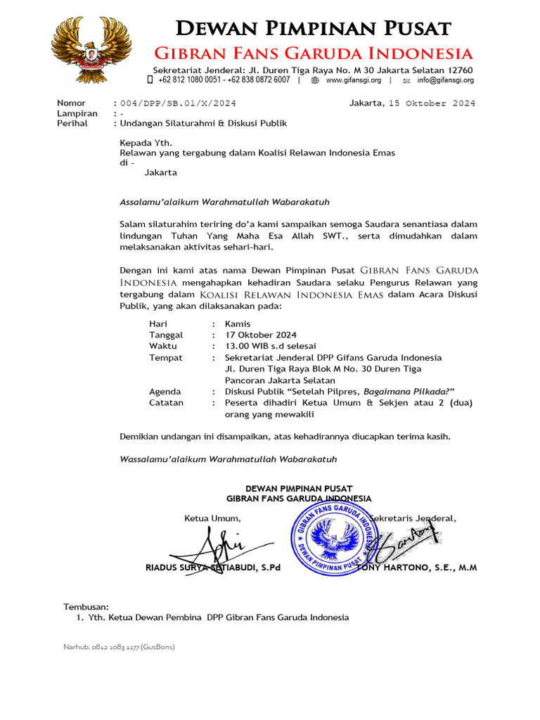 Undangan Diskusi Publik | PDF