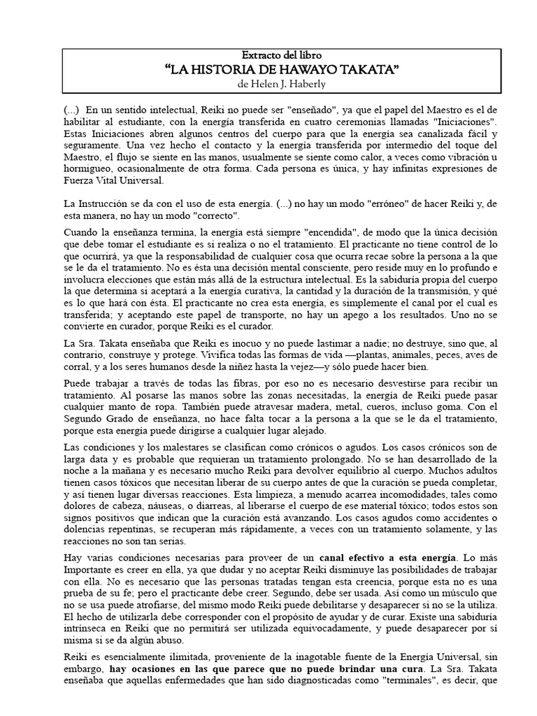16 Opc. Extracto Del Libro de Haberly | PDF | Reiki