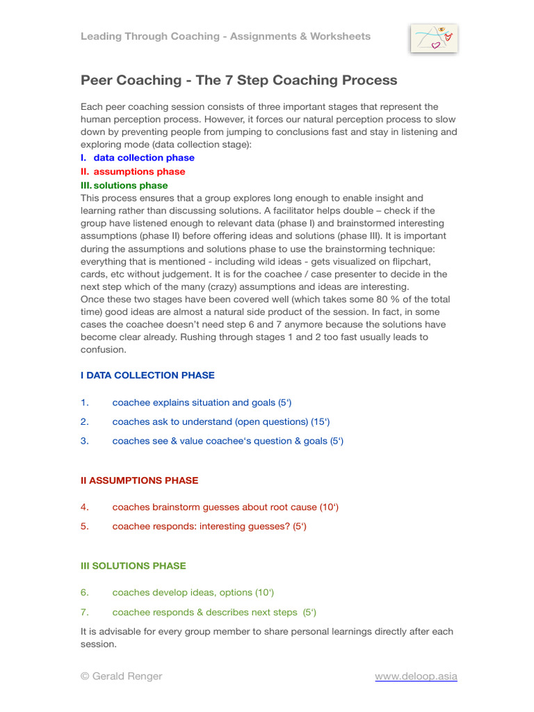 The 7 Step Coaching Process | PDF