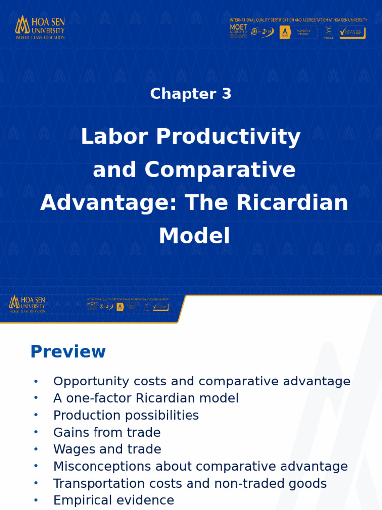 Chapter 3 - Ricardian Model | PDF | Comparative Advantage | Labour ...