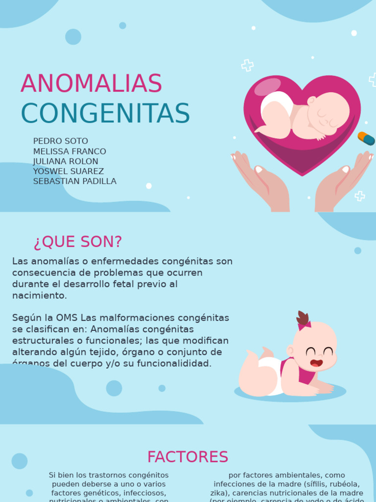 Anomalías Congénitas: Causas y Diagnóstico | PDF | El embarazo | Infantes