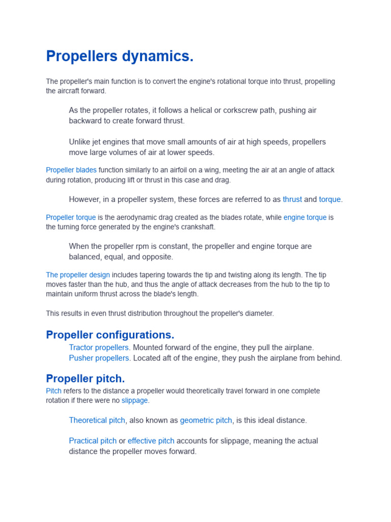 9.propellers Dynamics | PDF | Thrust | Vehicle Parts