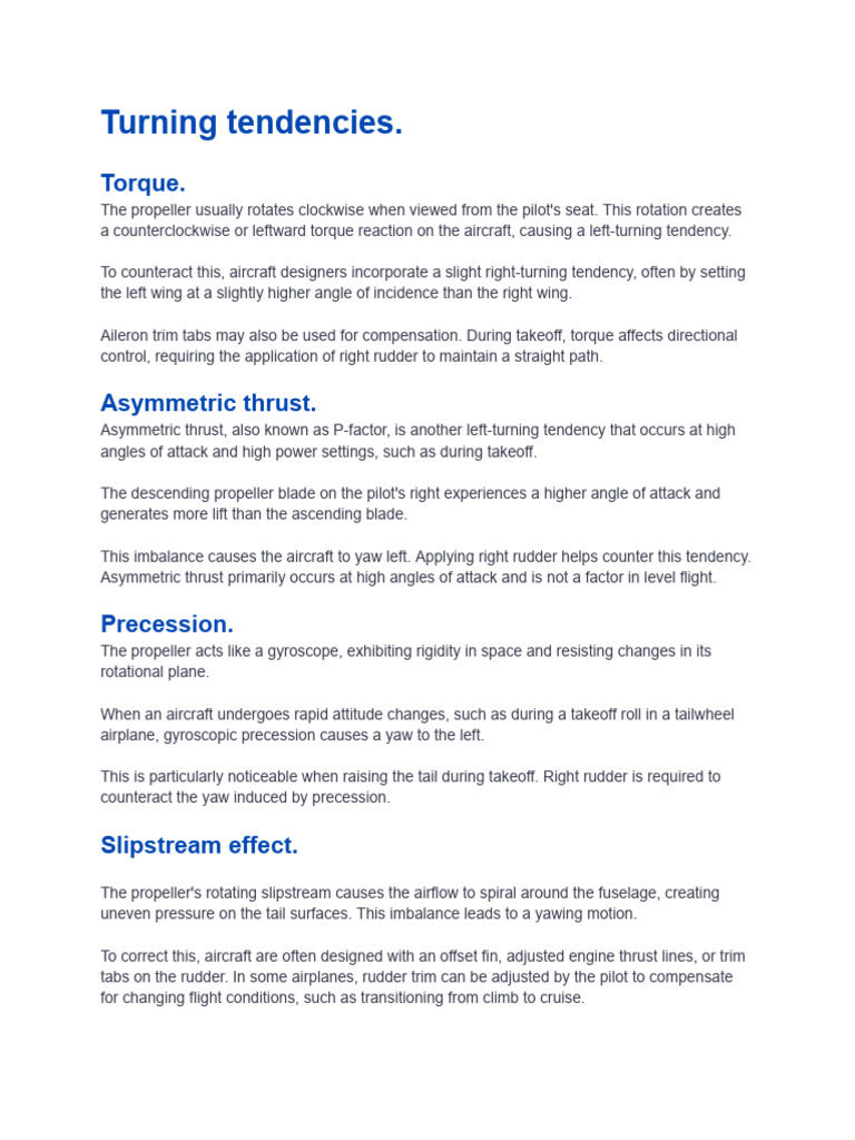 10.turning Tendencies | PDF | Flight | Aerodynamics