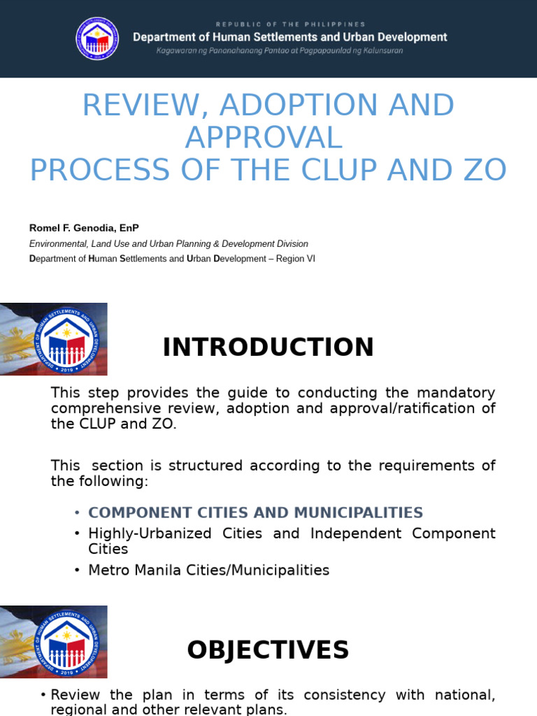 Review, Adoption and Approval Presentation | PDF | Government | Governance