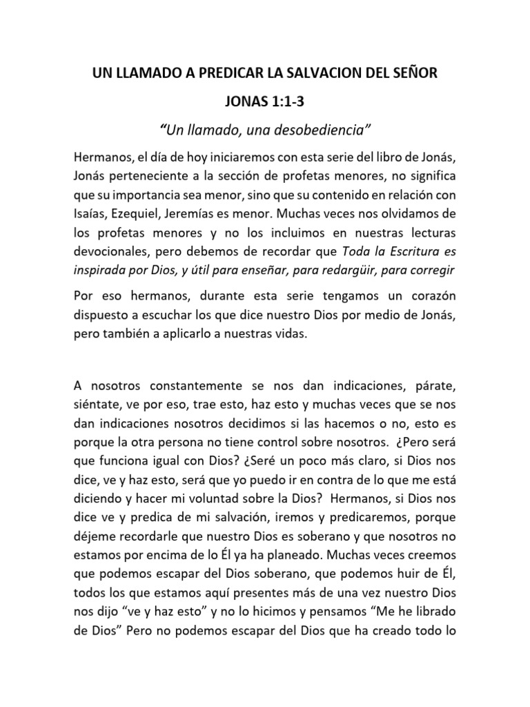 Jonas 1.1-3 | PDF | Jonás | Jesús