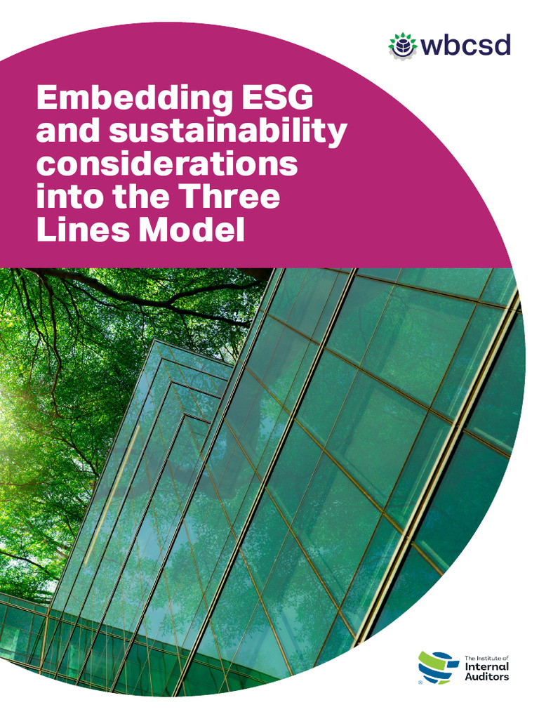 Embedding Esg and Sustainability Considerations Into The 3 Lines Model ...