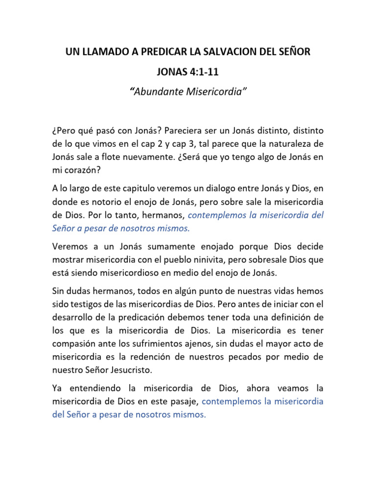 Jonas 4 | PDF | Jonás | Pecado