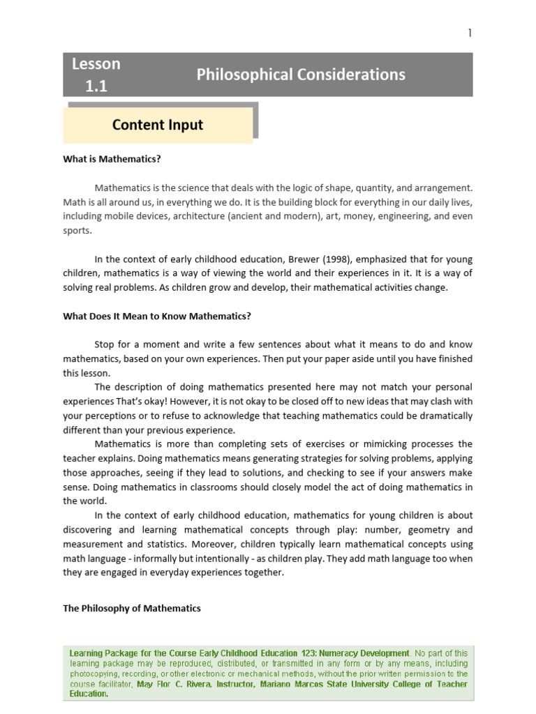 LM - Unit 1 and 2 | PDF | Curriculum | Mathematics