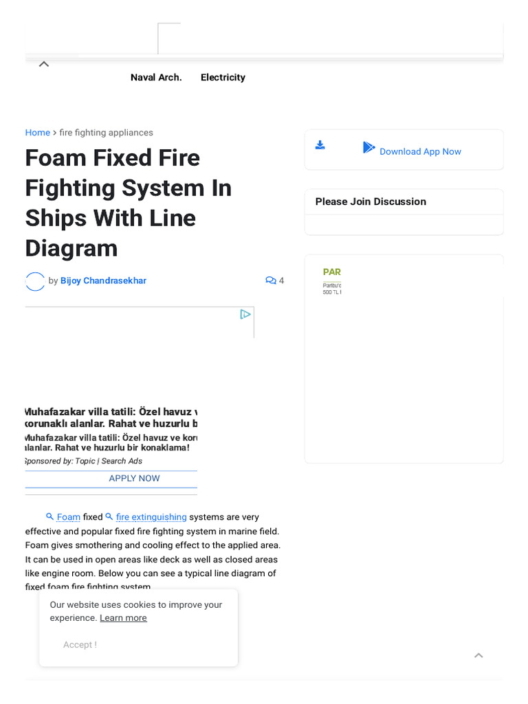 Foam Fixed Fire Fighting System in Ships With Line Diagram | PDF | Pump ...