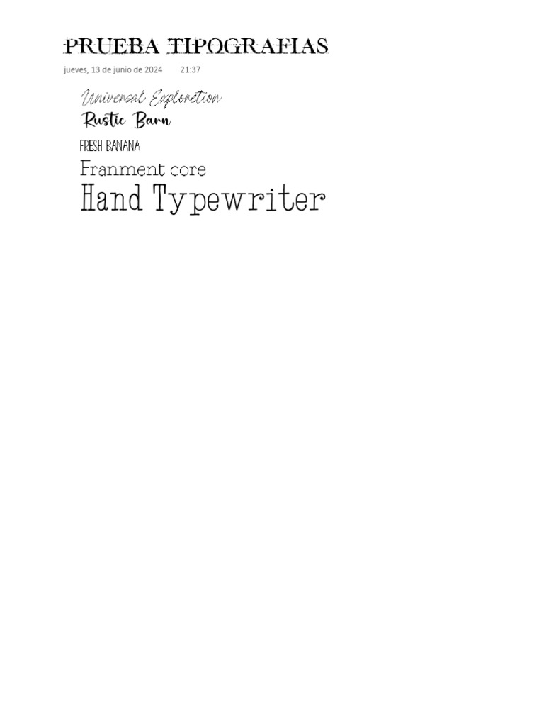 Prueba Tipografias | PDF