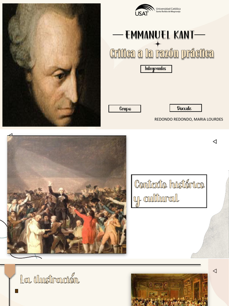 Diapositiva de Emmanuel Kant | PDF | Immanuel Kant | Moralidad