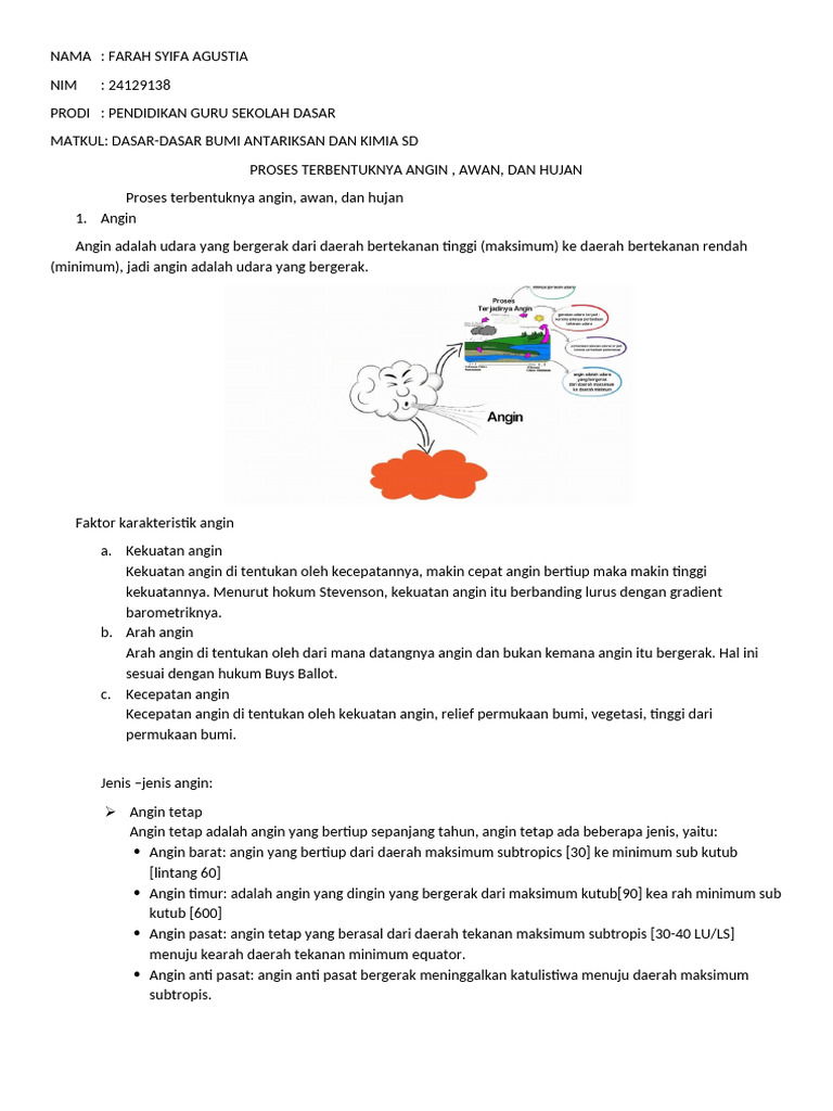 Proses Terbentuknya Angin, Awan, dan Hujan | PDF