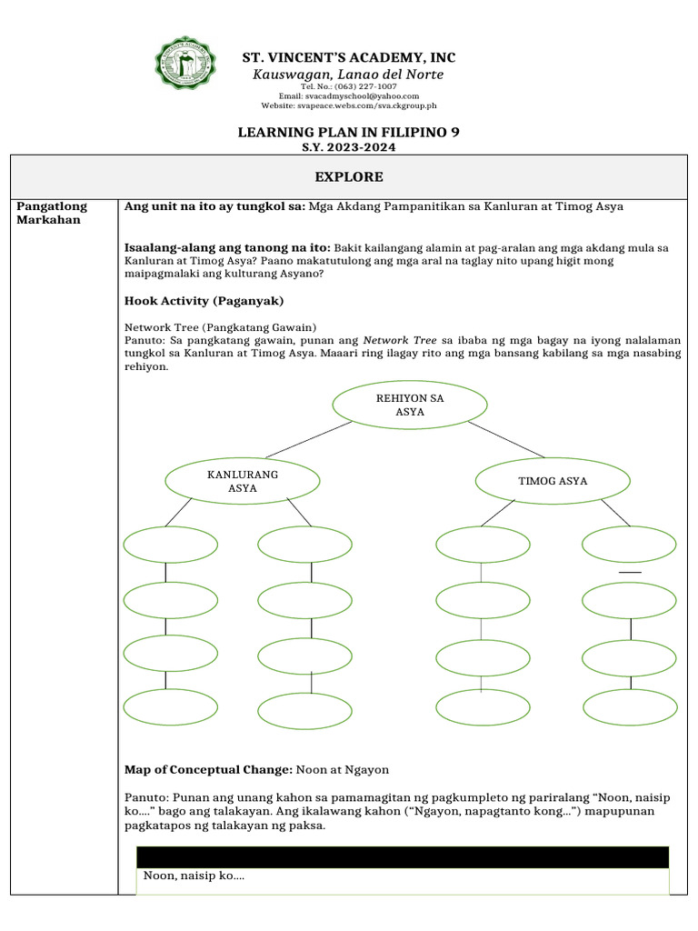 Fil.9 Learning Plan 3RD Q. | PDF