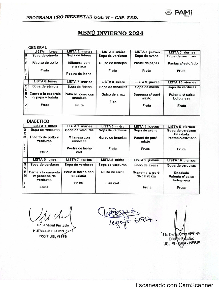 Menú Invierno 2024 | PDF