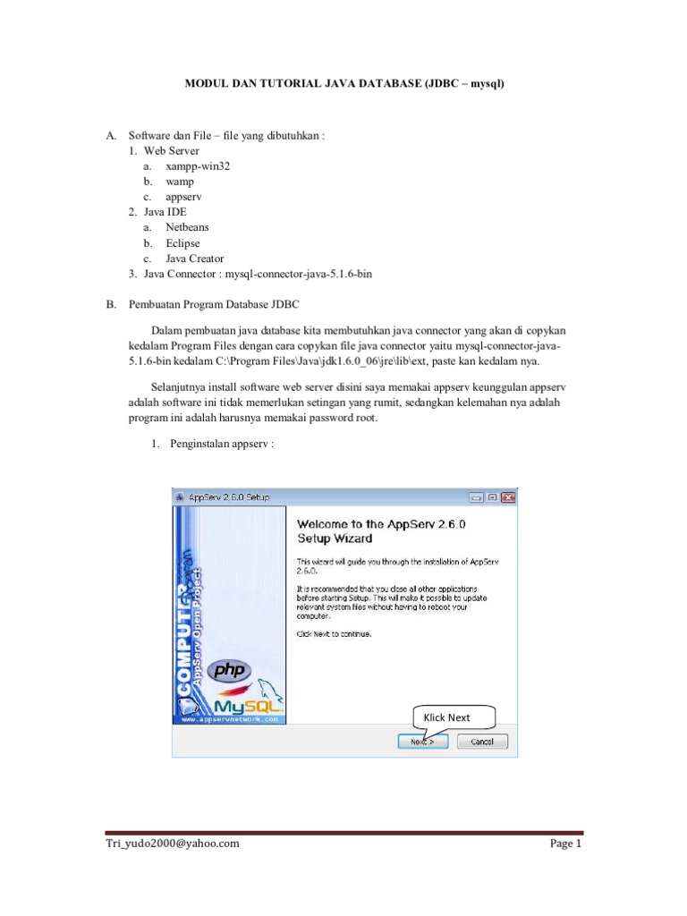 Modul Dan Tutorial Java Database | PDF | Bisnis