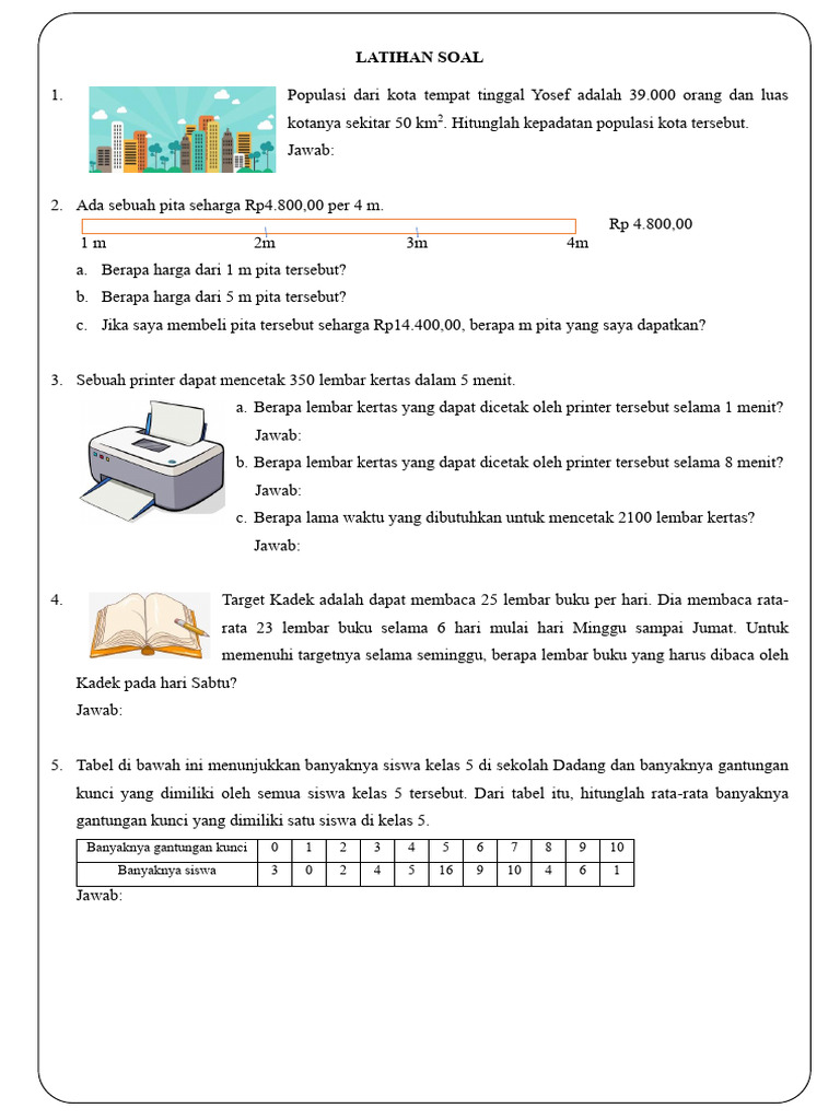 Latihan Soal Matematika Dasar | PDF