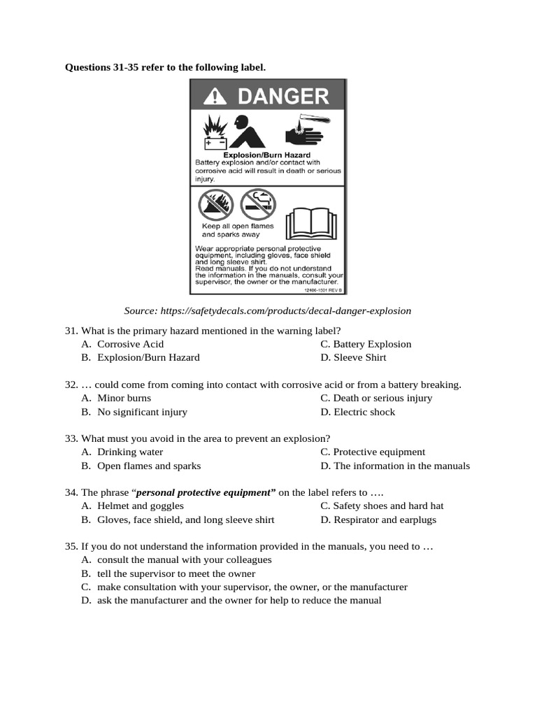 Soal Latihan Mid Eap 31 50 Pdf Mini Personal Protective Equipment