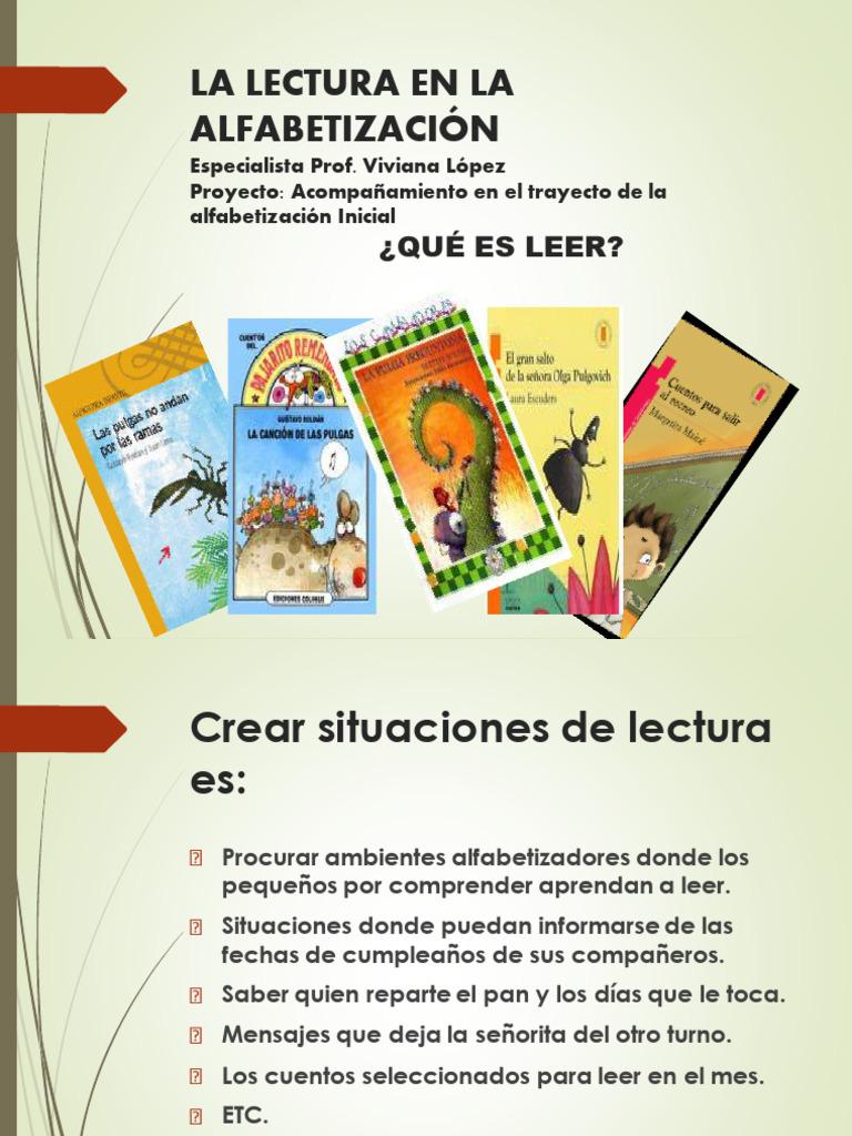 LA Lectura en Alfabetizacion... Antes - Durante y Despues | PDF ...