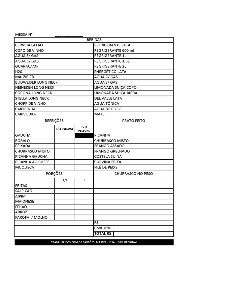 Modelo Comanda | PDF