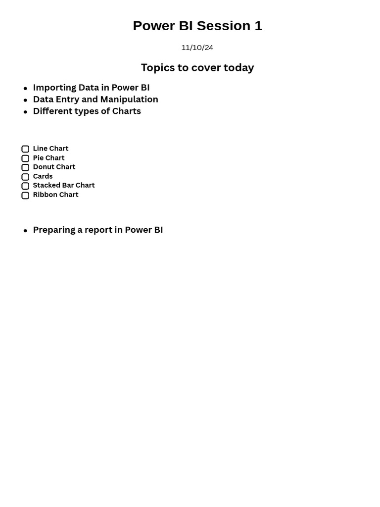 Power BI Session 1 | PDF