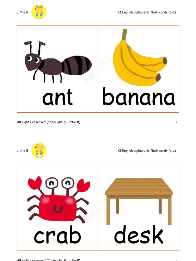 K1 English Alphabetic Flash Cards | PDF | Freedom Of Expression Law | Copyright Law