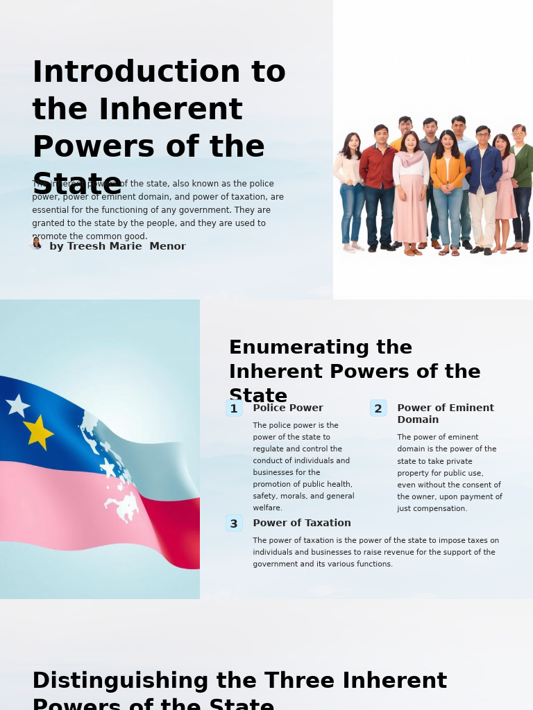 Introduction To The Inherent Powers of The State | PDF | Taxes | Excise
