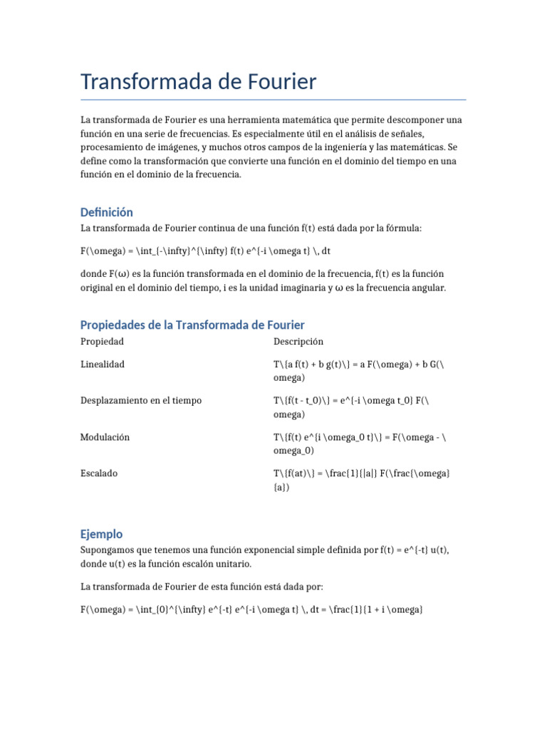 Transformada Fourier | PDF