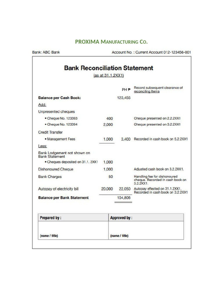 Sample Bank Recon | PDF