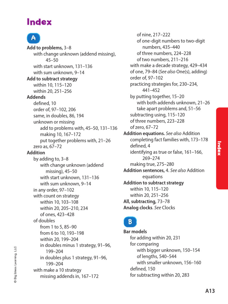 fl23 1stgrade Ipe Index | PDF | Mathematics