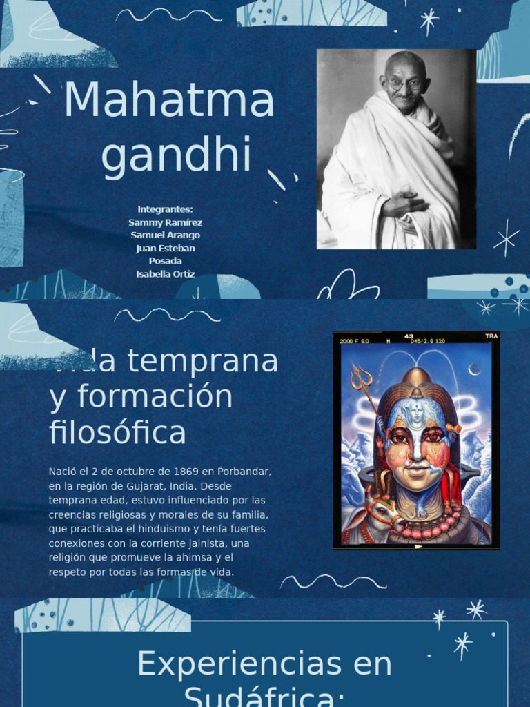 Presentación Proyecto Creativo Moderno Azul | PDF | Mahatma Gandhi