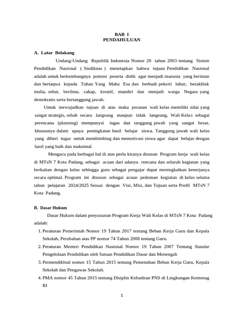 Program Walas Ganjil 2024 | PDF