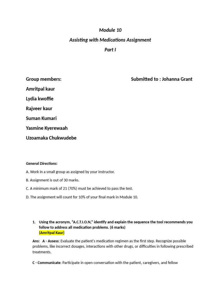 Module 10 Group Assignment | PDF | Arthritis | Dose (Biochemistry)