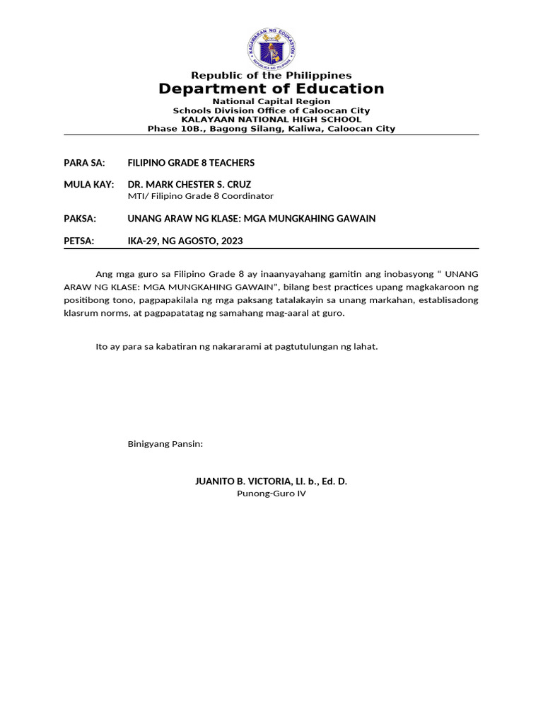Memo | PDF | Philippines