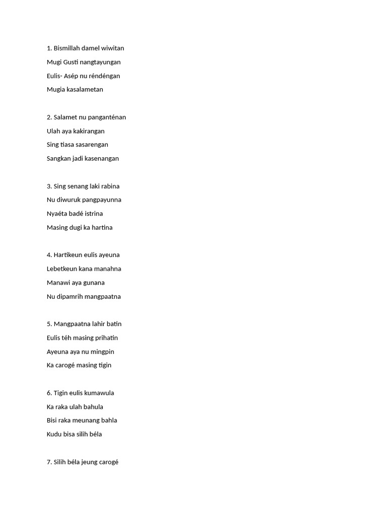 Teks Saweran | PDF