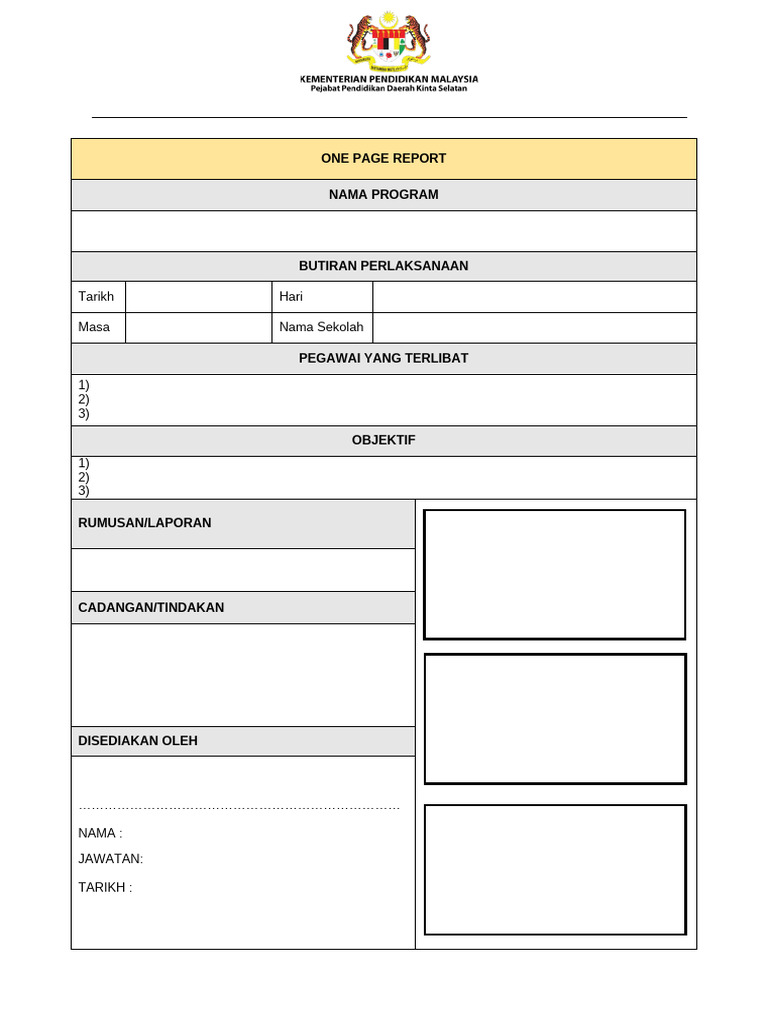 Format OPR Laporan Prog | PDF
