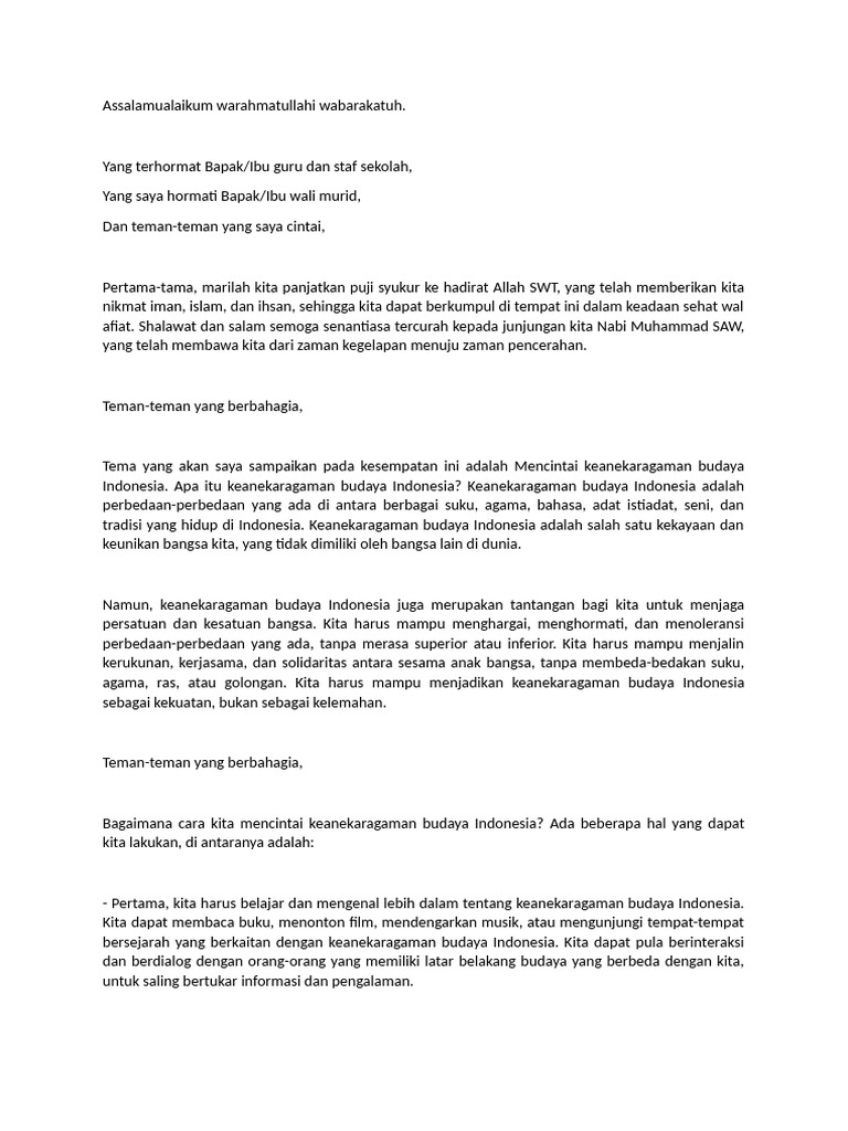 Mencintai Keaneka Ragaman Budaya | PDF