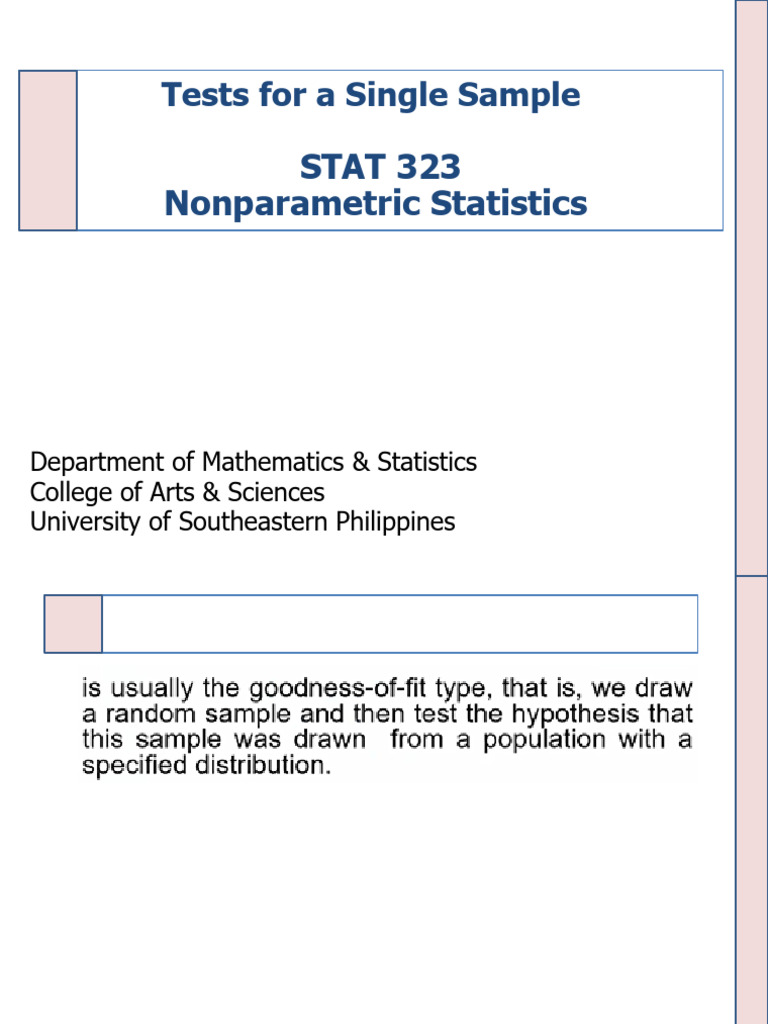 Chapter 2 Tests For A Single Sample (2023) | PDF | Statistics ...