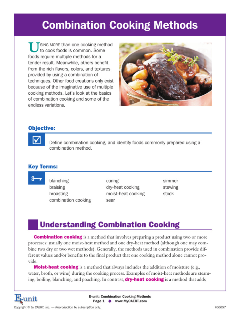 Combination Method Docx. | PDF | Cooking | Stock (Food)