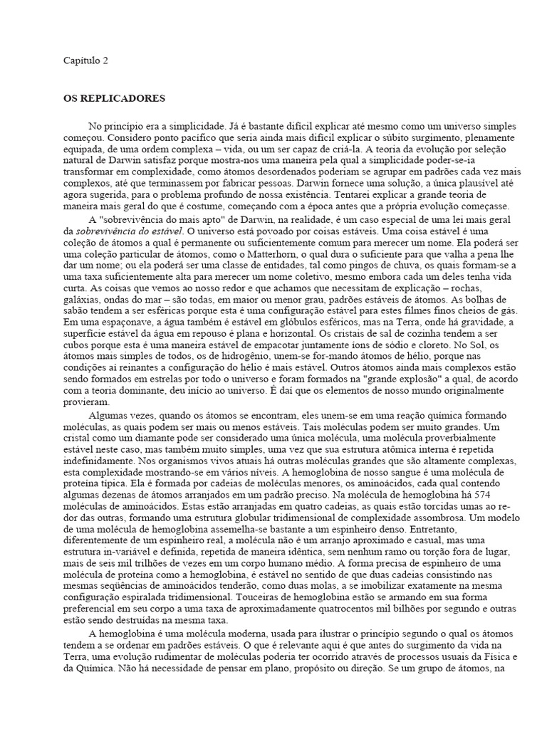 Richard Dawkins O Gene Egoista PDF | PDF | Vida | Evolução