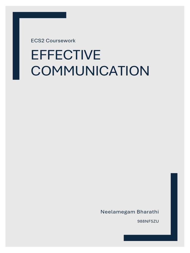 Effective Communication Skills Analysis | PDF | Communication ...