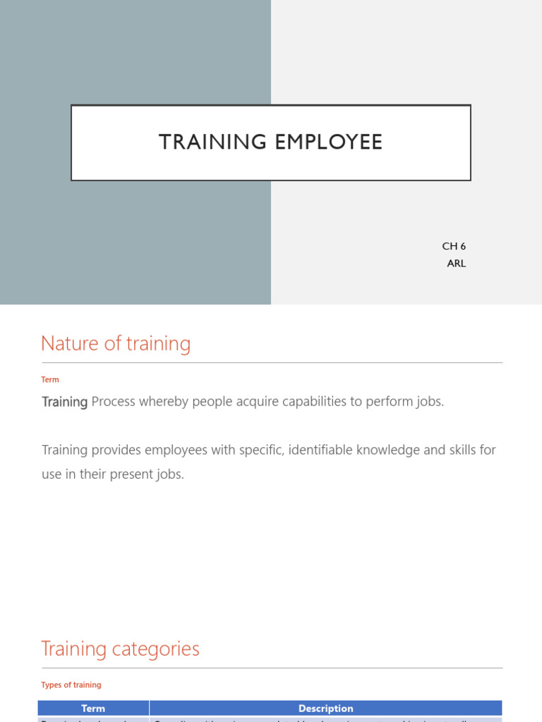 MSDM 6 - Training & Development | PDF | Learning | Cost–Benefit Analysis