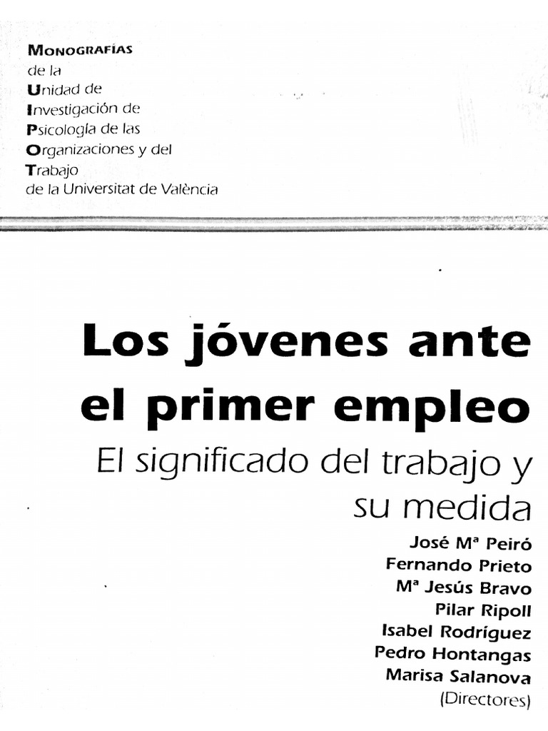 Peiro Elsignificadodeltrabajo Capitulo1 | PDF