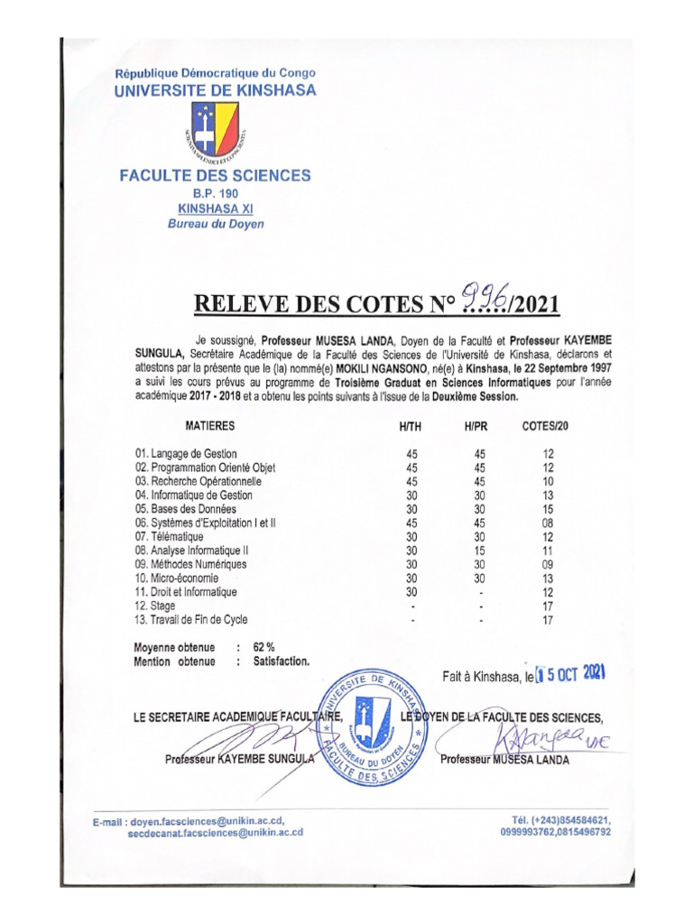 Releve Des Cotes G3 | PDF